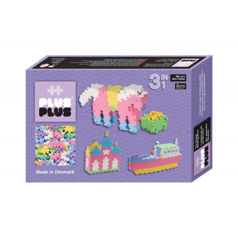 Plus plus Box mini Pastel 480 pièces - 3 en 1 - 17,90€