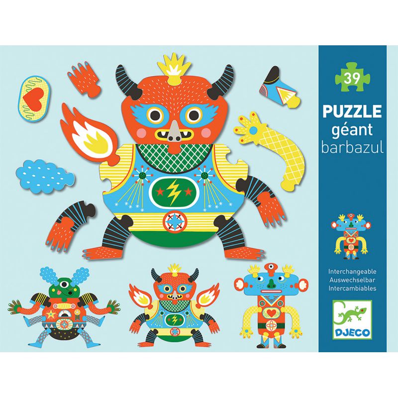 Barbazul - Crazy Puzzle 39 pièces interchangeables Djeco - 15,90€